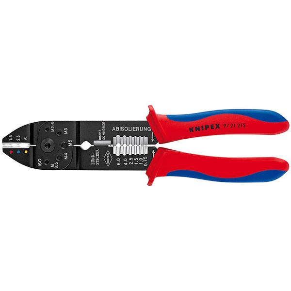 KNIPEX KLEŠTA ZA IZOLOVANE PAPUČICE 0,75-6mm2 97 21 215