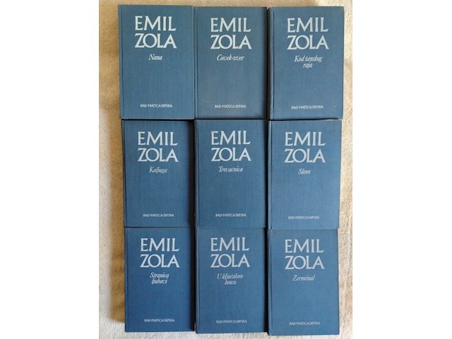 Emil Zola Odabrana dela, 1-9 komplet