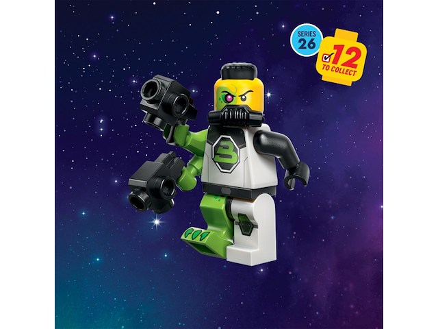 LEGO minifigura serije 26 Blacktron Mutant