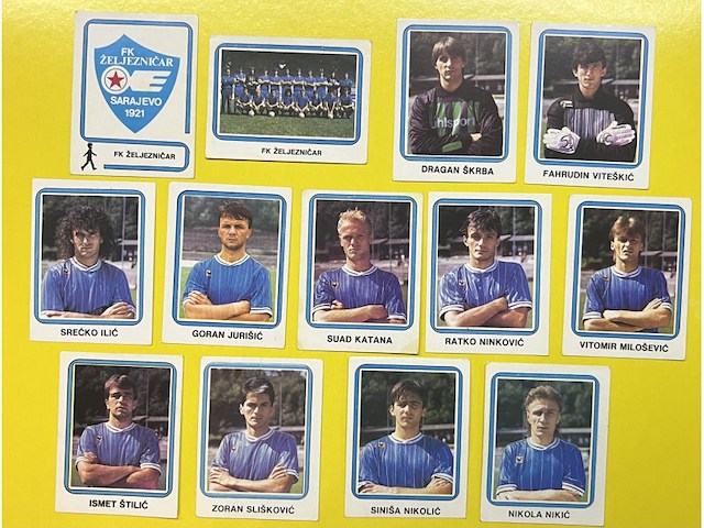 FUDBAL 90/91 - FK ŽELJEZNIČAR(13 sličica)+Mario Stanić