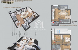 Četvorosoban - DUPLEX 94.67m2, dve terase na krovu GRATIS