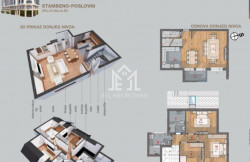 Četvorosoban - DUPLEX stan, 98.64m2, centar grada