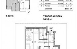 Nova Detelinara-Fantastičan Trosoban stan 55 m2 u Izgradnji sa Parking Mestom-povrat Pdv-065/385 8880