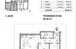 Salajka-Fantastičan Trosoban stan 58 m2 u Izgradnji sa Parking Mestom-povrat Pdv-065/385 8880