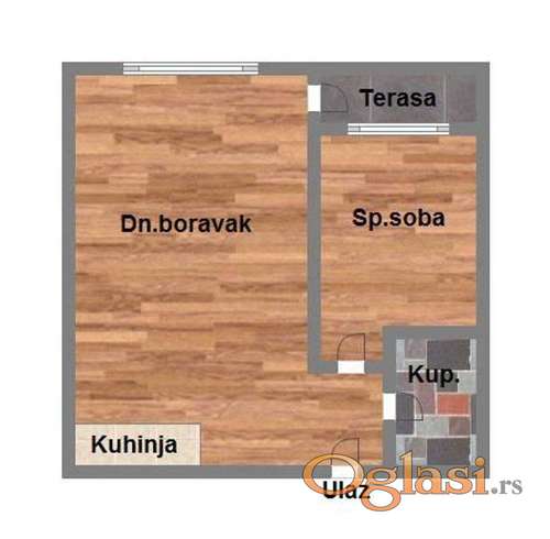 TELEP Dvosoban 40m2 1.sprat izgradnja PDV