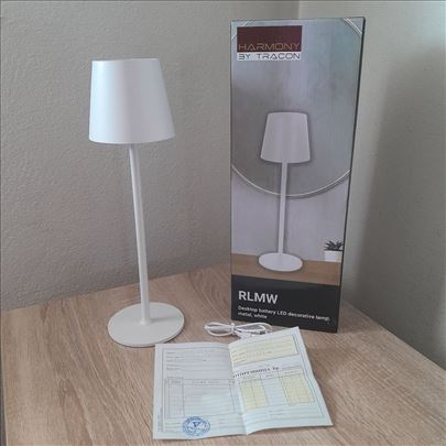 Nova moderna stona elegantna bela LED punjiv lampa