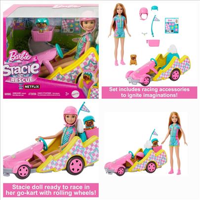 Barbie and Stacie Go kart set, original