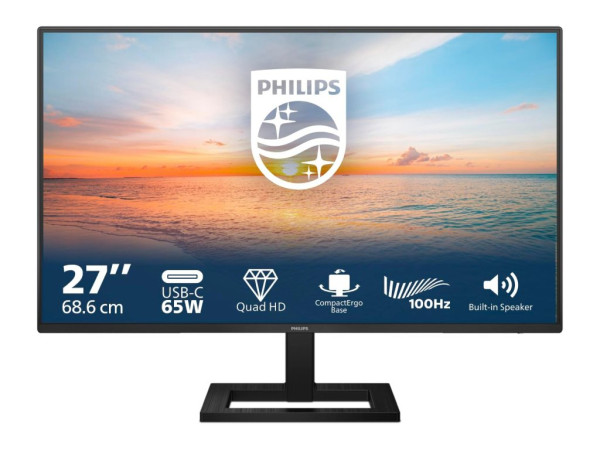 Monitor PHILIPS 27E1N1600AE00 27''IPS2560x1440100Hz4ms GtGHDMI,USB,USB type Cvisinacrna' ( '27E1N1600AE00' )