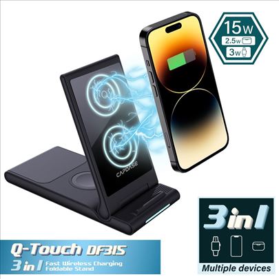 Capdase Q-Touch 3in1 Fast Wireless Charging Stand