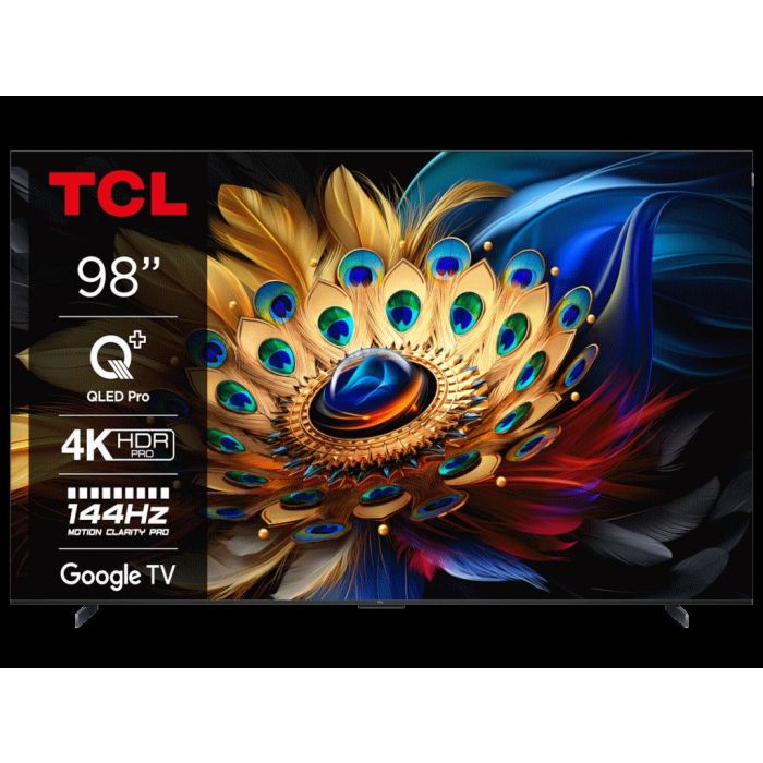 Televizor TCL 98C655/QLED/98"/4K UHD/144Hz/Google TV/crna