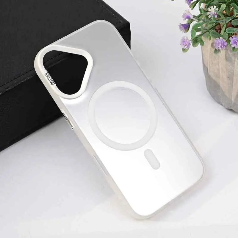 Maska Magsafe Clear za iPhone 16 6.1 srebrna