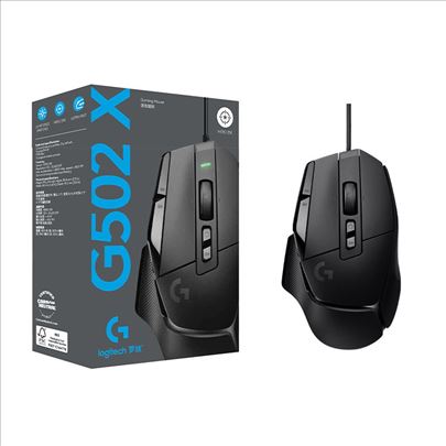 Logitech g502x Wired Gaming Mouse Black