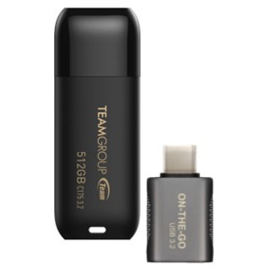 TeamGroup TC175364GB26 64GB C175 USB 3.2 BLACK with Type C adapter