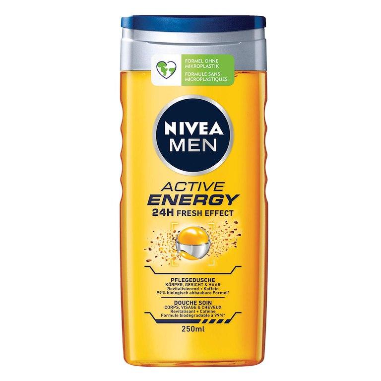 Nivea gel tuš m active energy 250ml nivea