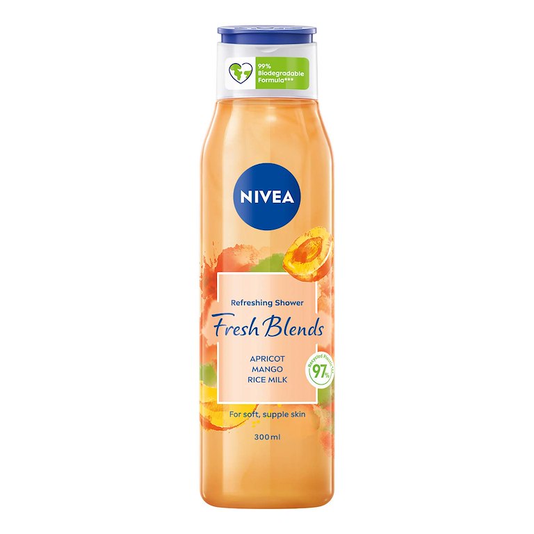 Nivea gel tuš fresh blends apricot 300ml nivea