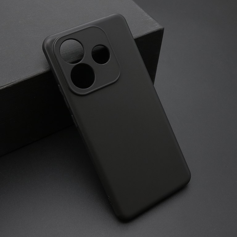 Zastitna ultra tanka (skin) maska / futrola KOLOR - Xiaomi Redmi Note 14 5G crna (MS)