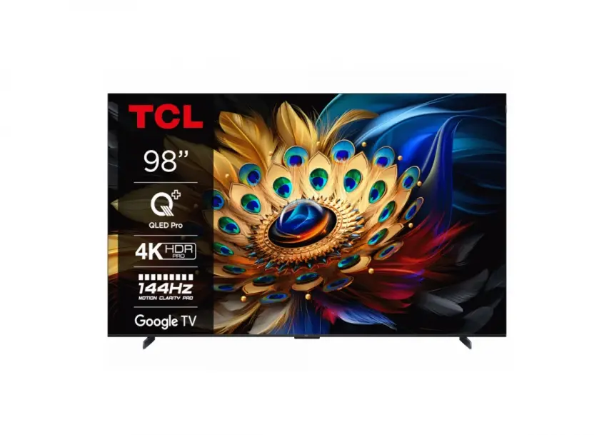 Televizor TCL 98C655/QLED/98"/4K UHD/144Hz/Google TV/crna