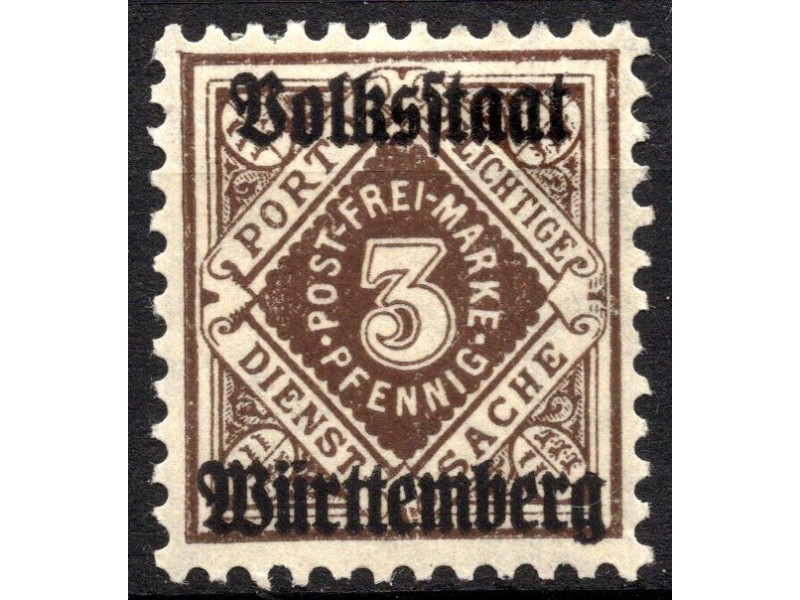 Nemačka 1919. Wurttemberg Mi: 135