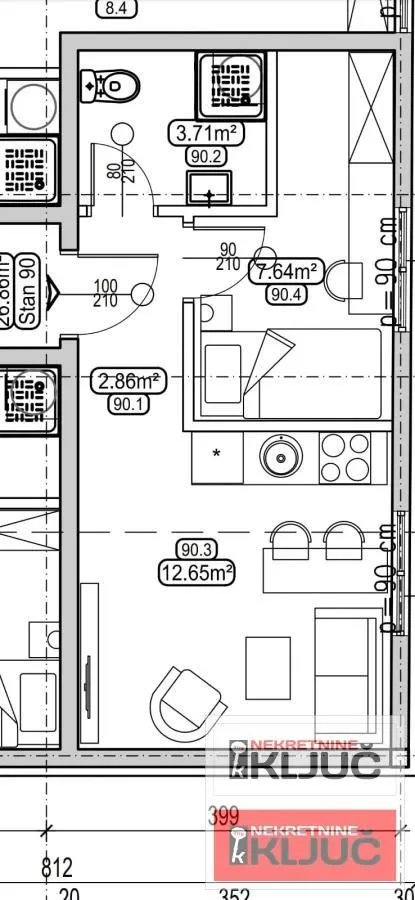 Prodaja, jednosoban stan, 29m2, Grbavica, Novi Sad, Novi Sad