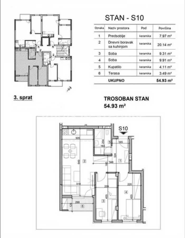 Prodaja, trosoban stan, 55m2, Nova Detelinara, Novi Sad, Novi Sad