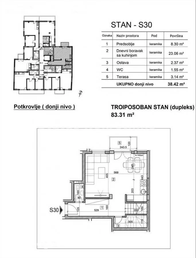 Prodaja, trosoban stan, 83m2, Salajka, Novi Sad, Novi Sad