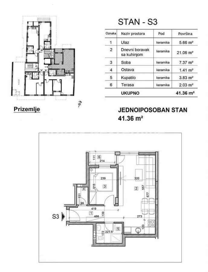 Prodaja, jednosoban stan, 41m2, Salajka, Novi Sad, Novi Sad