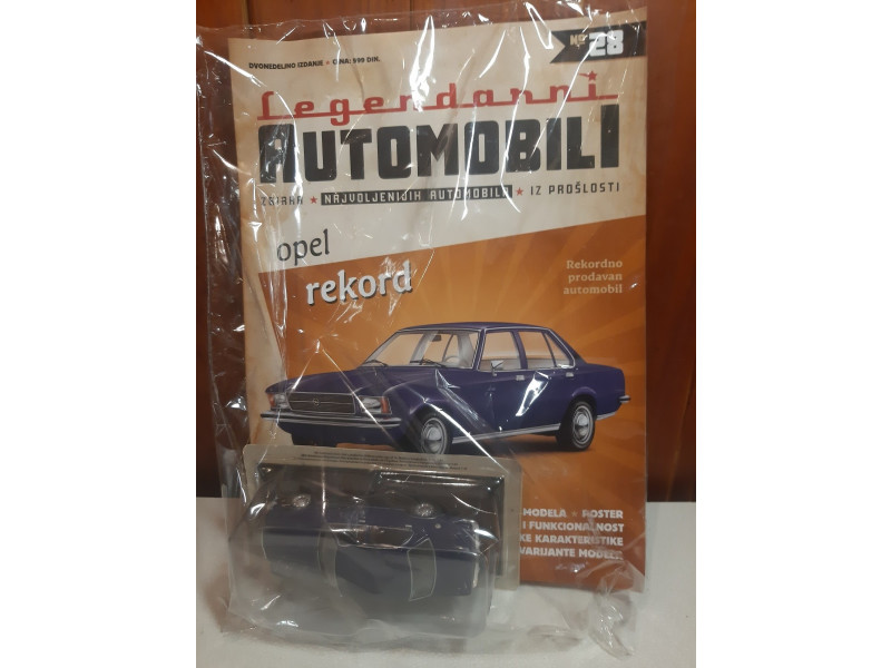 LEGENDARNI AUTOMOBIL OPEL RECORD DE AGOSTINI 1:48 NOVO!