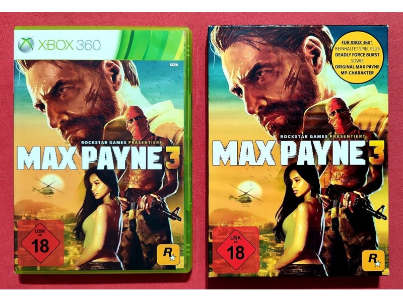 MAX PAYNE 3 2xcd / XBox 360 (XBox One compatible)