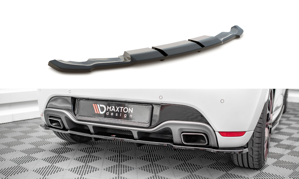 CENTRAL REAR SPLITTER (WITH VERTICAL BARS) RENAULT CLIO RS MK4