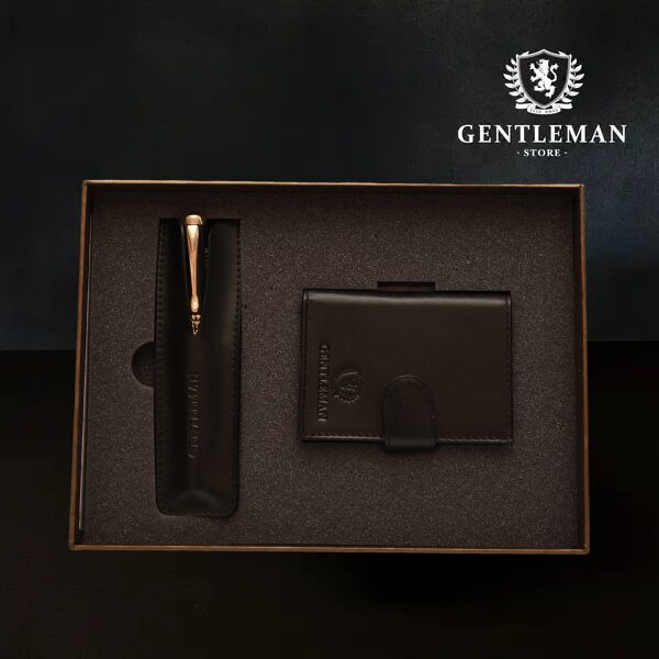 APS08 | GOLD SET OLOVKA SA FUTROLOM + CARD HOLDER GENTLEMAN