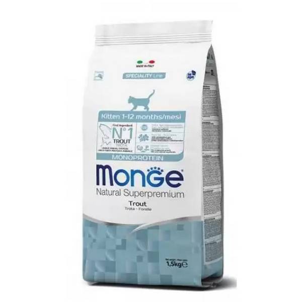 Monge Kitten, Monoprotein pastrmka, 1.5kg