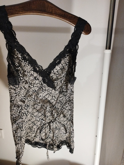 ytk boho crno beli top