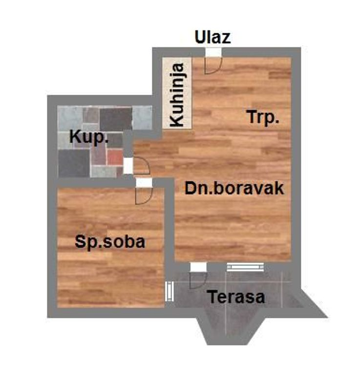 Dvosoban stan na Telepu-39m2