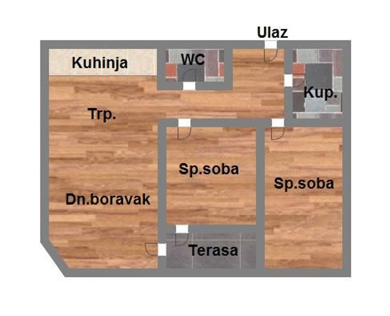 Trosoban stan na Telepu-65m2