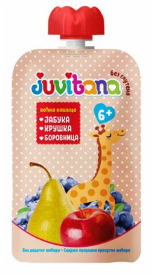 KAŠICA JABUKA+KRUŠKA+BOROVNICA JUVITANA 100G
KAŠICA JABUKA+KRUŠKA+BOROVNICA JUVITANA 100G