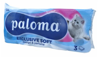 TOALETNI PAPIR 3SL EXCLUSIVE SOFT PALOMA 10/1
TOALETNI PAPIR 3SL EXCLUSIVE SOFT PALOMA 10/1