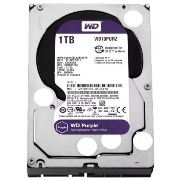 Western Digital WD10PURZ Hard disk Digital Caviar, 1TB, SATA3, Ljubičasti