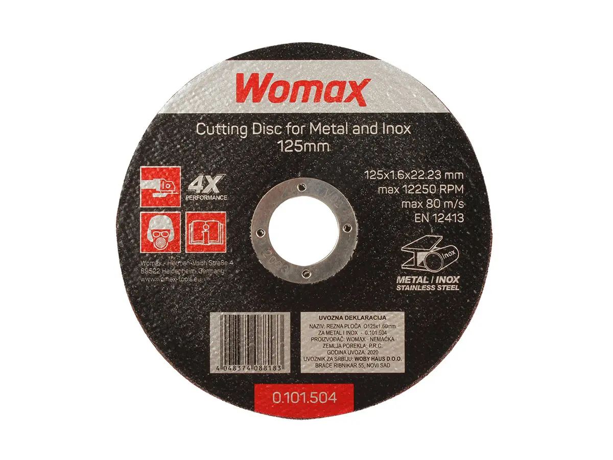 WOMAX Rezna ploča, FI125x1.60mm