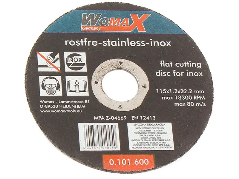 WOMAX Rezna ploča, FI115x1.20mm