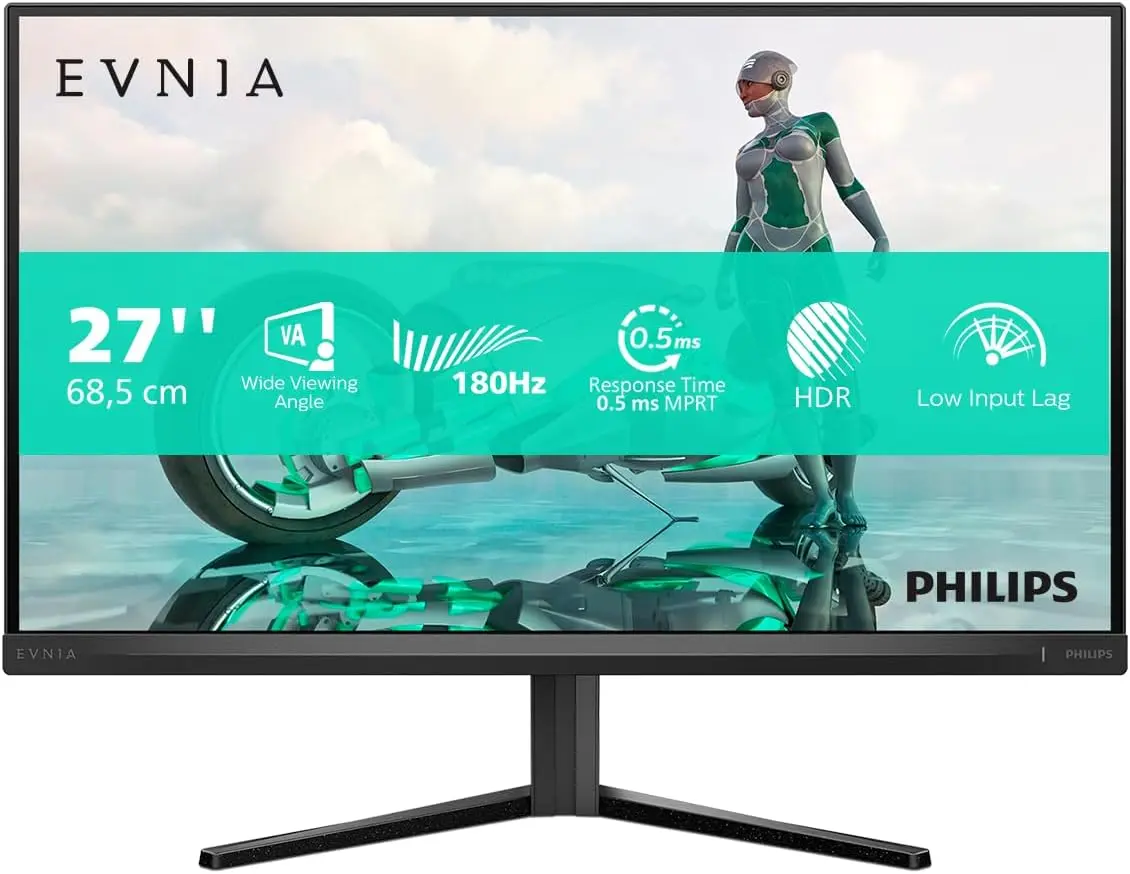 PHILIPS gaming monitor Evnia 27M2N3500NL/00 27"/VA/2560x1440/180Hz/1ms GtG/HDMIx2,DP/Freesync/tamnosiva