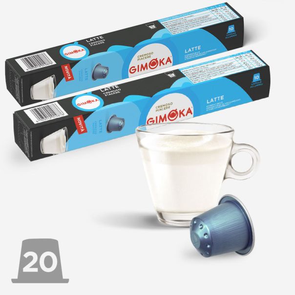 GIMOKA Kapsule za kafu NESPRESSO IN ALLUMINIO LATTE AL/T 20 kom