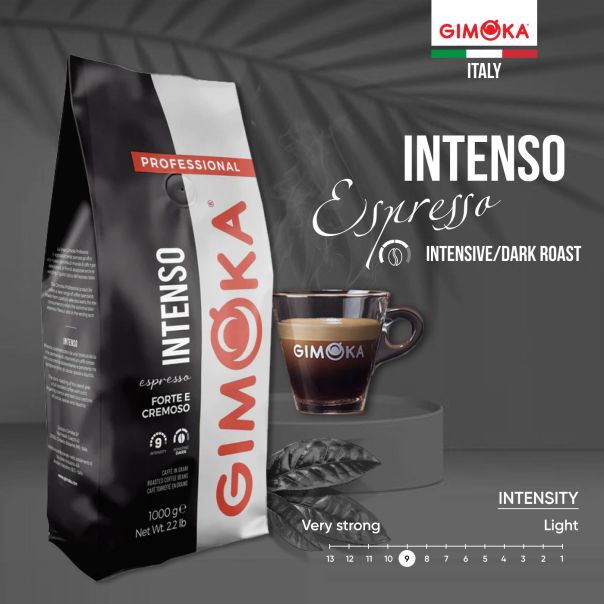 GIMOKA Pržena kafa u zrnu Professional Intenso 1000G