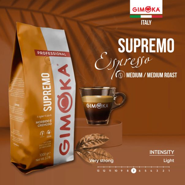 GIMOKA Pržena kafa u zrnu Professional Supremo 1000G