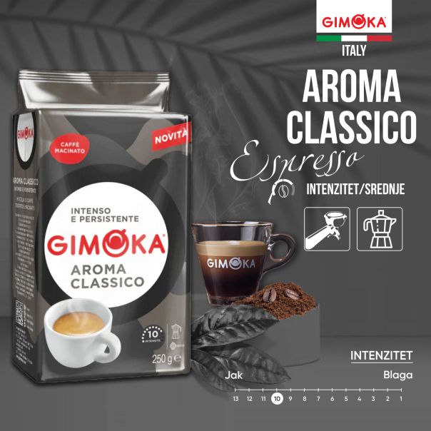 GIMOKA Pržena mlevena kafa za espresso i za moka aparat Aroma Classico 250G