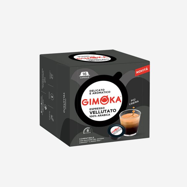 GIMOKA Kapsule za kafu Vellutato CAFFÈ, kompatibilnost LAVAZZA A MODO MIO® 16 kom