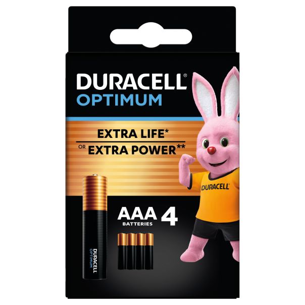 DURACELL Baterija AAA Optimum, 4 kom