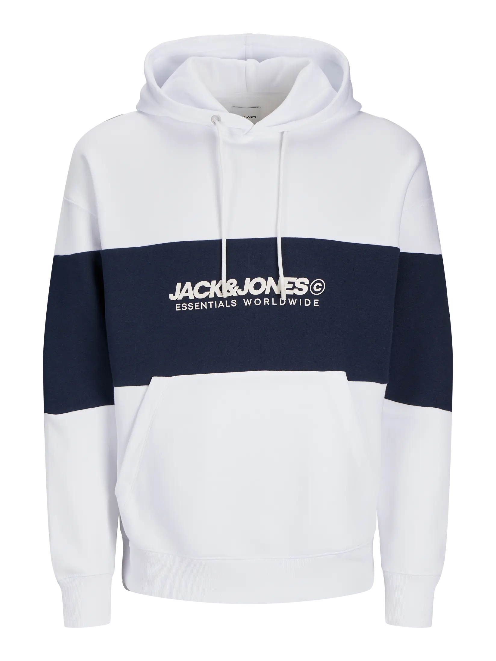 JACK & JONES Muški duks sa kapuljačom 12256590, Beli