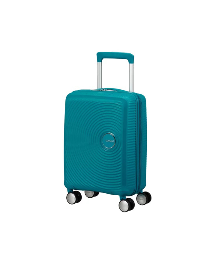 KOFER SOUNDBOX MINI-SPINNER 47/16 DEEP TEAL BLUE TROLLEY American Tourister