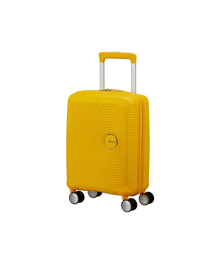 KOFER SOUNDBOX MINI-SPINNER 47/16 GOLDEN YELLOW TROLLEY American Tourister