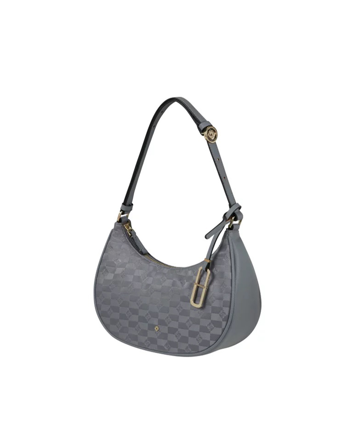 TORBA EVERY-TIME-MINI HOBO BAG JACQUARD SILVER GRAY Samsonite